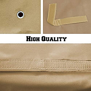 YardGrow 10'x10' Gazebo Canopy Replacement Top for 2 Tier Outdoor Canopy Cover Patio Pavilion Garden (Beige)