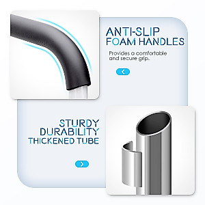 Aimoptg Toilet Safety Rails for Seniors (350 LB) Adjustable Toilet Safety Frame with Arms Foldable Toilet Handles for Elderly and Disabled & Handicap, Toilet Rails Fits Most Toilets, Easy Installation