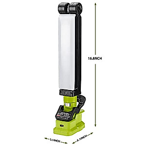 Gerttilyon 30W LED Work Light for Ryobi 18v Battery Cordless 270 Degree Rotating LED Work Light with Integrated Mounting Hooks for Car Repairing,Camping,Emergency and Job Site Lighting