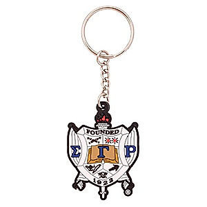 Desert Cactus Sigma Gamma Rho Keychain PVC Material Decorative Keychain Sigma (PVC Keychain - Crest)