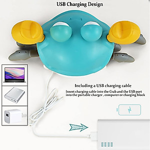 HLXY Crawling Crab Toys for Babies Tummy Time Toy with Music and Light Dancing Walking Moving Toy Infant Baby Toys 3-6 Months to 6-12 Months Boys Girls Toddler