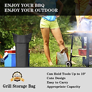 Rilltowpe BBQ Storage, BBQ Bags for Outdoor Grilling, BBQ Tool Storage, BBQ Hardware and Tools BBQ Bags, Portable BBQ Bags for Camping and Hiking BBQs.