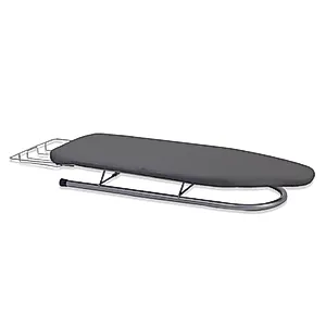 Tabletop Iron Board with Ironing Guard, Portable Ironing Board with Iron Rest, Foldable Mini Ironing Board with Heat-Resistant Cover and Cotton Pads（37×12.4in） (Black)