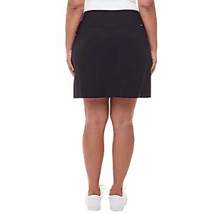 SC&CO Women's Comfortable Stretch Double wraparoand Skort (S, Black)