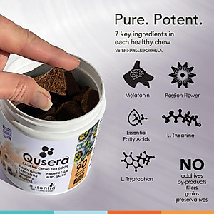NUSENTIA Qusera Calming Dog Chews (90ct), Natural Calming Aid for Dogs, Vet Formulated, 30 Day Supply