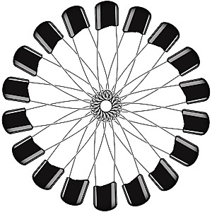 50 Pcs Diaper Pins, Plastic Head Safety Pin with Safe Locking Closures (Black)