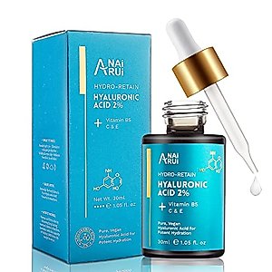 Hyaluronic Acid Serum for Skin 2% with Vitamin B5, C& E - Intense Hydration + Moisturizer, Plumps & Increase Firmness, Non-greasy, Paraben-free - 1. Fl Oz