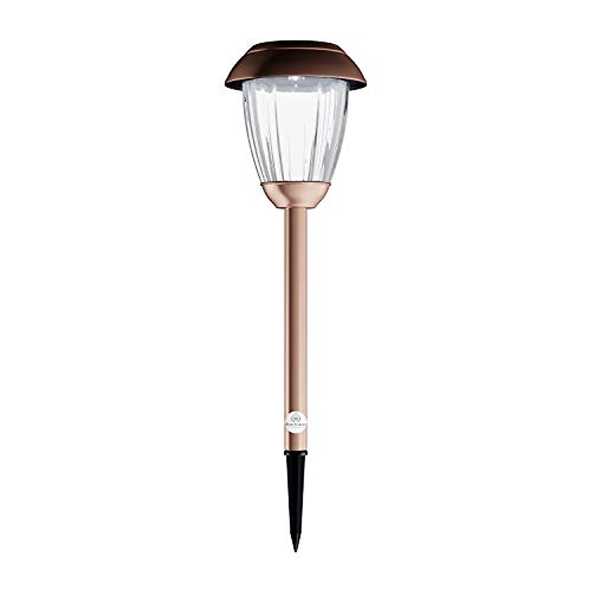 Pure Garden Solar Path Lights, Set of 8-16” Tall Stainless Steel Outdoor Stake Lighting for Garden, Landscape, Yard, Driveway, Walkway (Copper)