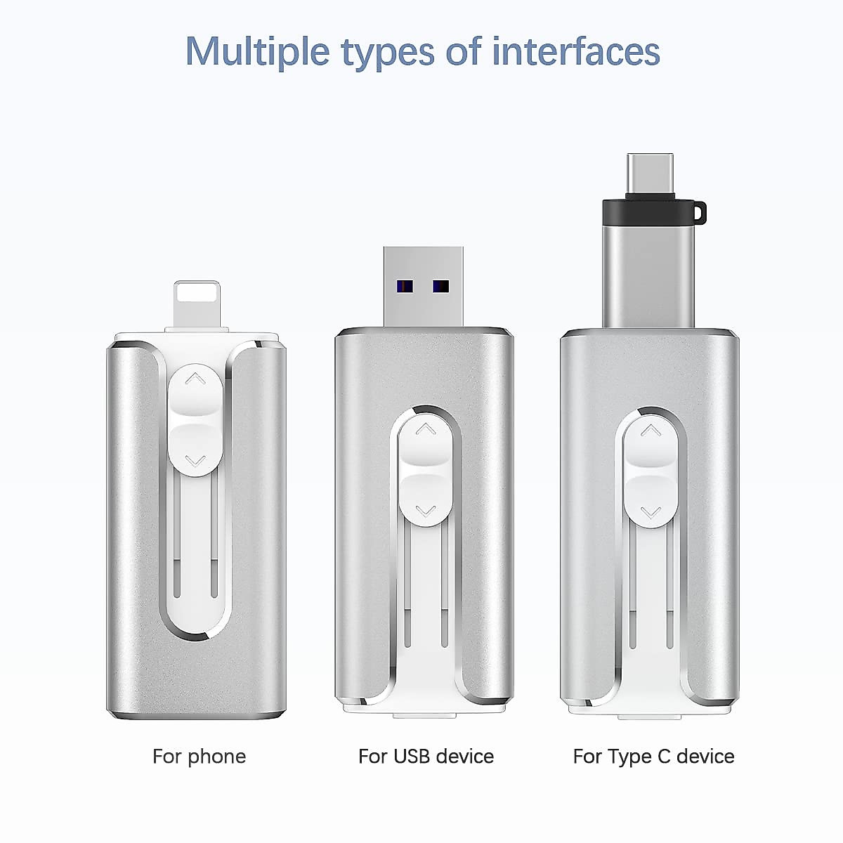 Vansuny USB 3.0 Flash Drive 64GB, 3 in 1 USB Flash Drive Photo Memory Stick for Phone/Pad and Android Phone/Tablet and PC