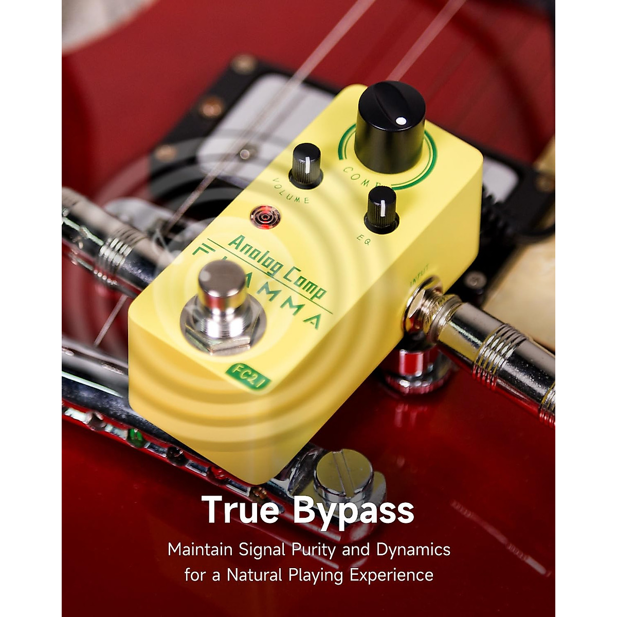 FLAMMA FC21 Compressor Pedal Electric Guitar Effects Pedal Classic Optical Compressing Effect True Bypass