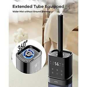 AILINKE Humidifiers for Bedroom, 2.1Gal/8L Top Fill Humidifier Large Room Home with Night Light, Room Ultrasonic Cool Mist Humidifier for Baby Home Adults Plants, Essential Oil Diffuser, Extended Tube