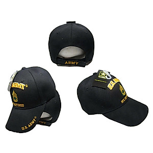 Flakita's Novelties US Army SFC Retired Ball Cap HAT Black (Licensed)
