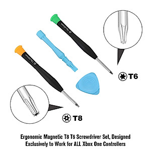 Sthetix 2019 Upgraded LB RB Bumpers Replacement Triggers Button Parts - Revolutionary Multilayer Plating Workmanship + T6 T8 Screwdriver Repair Kit Compatible with Xbox One Elite Controller