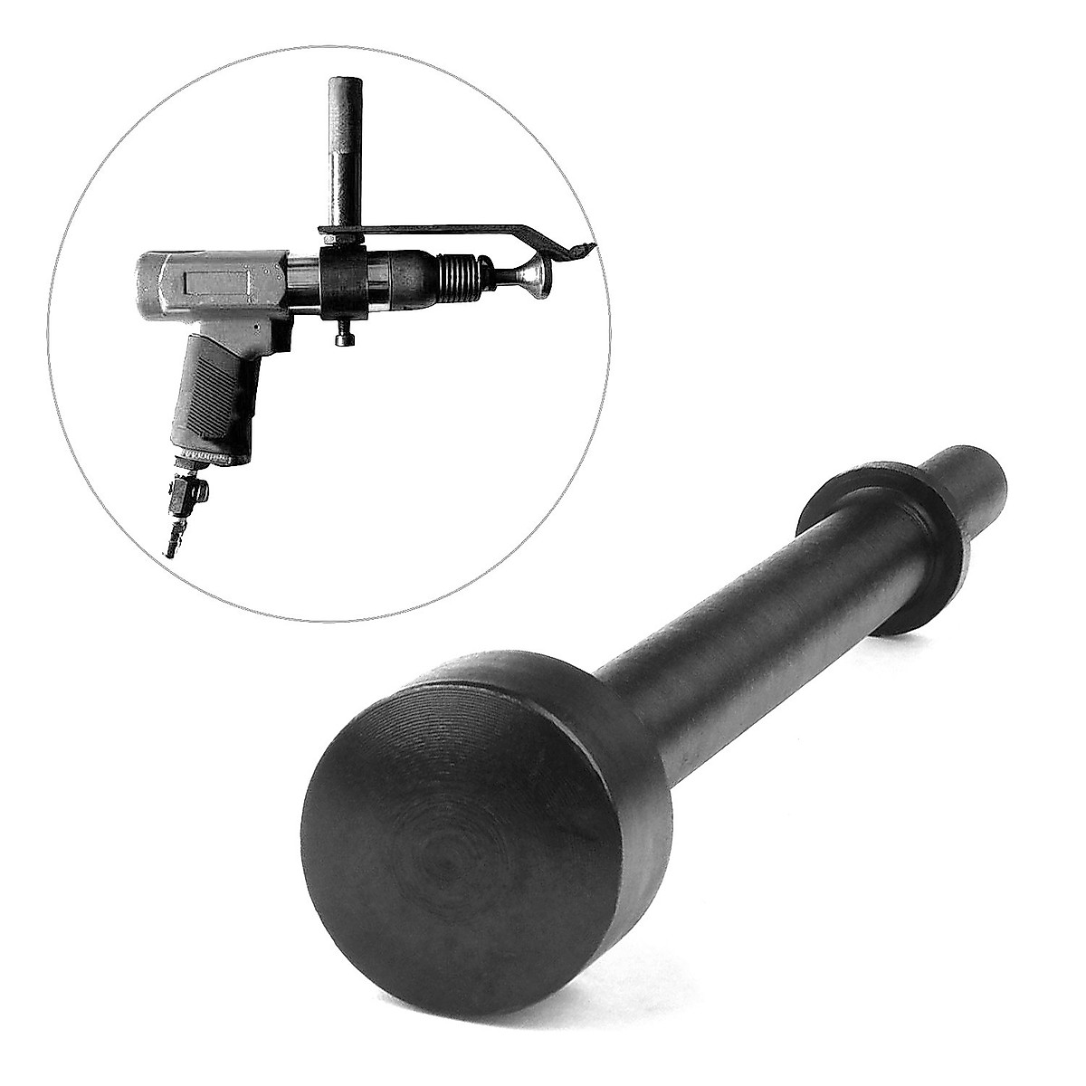 4 PCS Air Hammer Bits Set, ABuff 0.401 Shank Smoothing Pneumatic Chisel Air Hammer Accessories, Extended Length Hammer Tool with Spring.