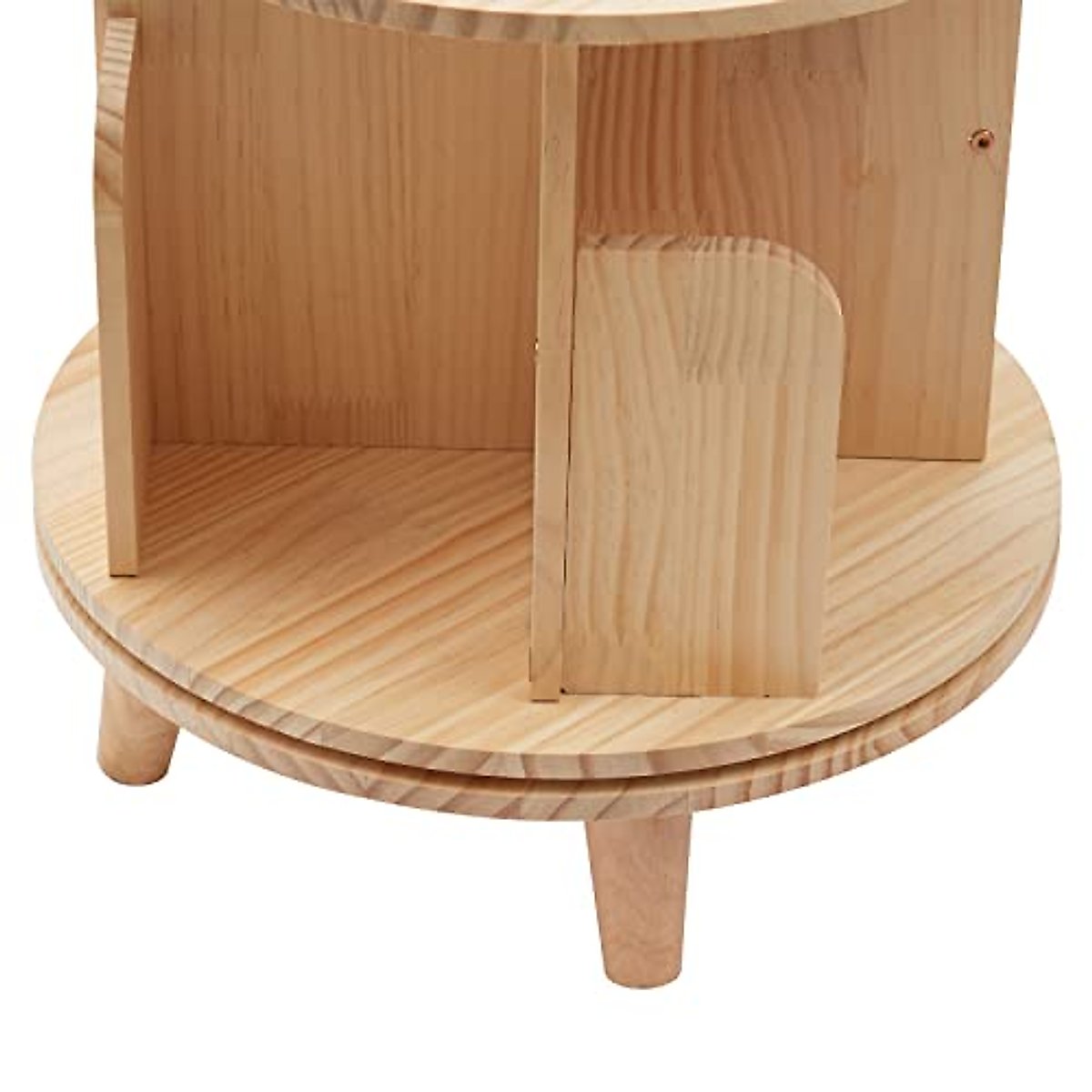 Aohuada 3-Tier Rotating Bookshelf 360° Display Rotating Stackable Shelves Floor Standing Bookcase Storage Rack Bookshelf Organizer Used in Bedroom, Living Room Study Room