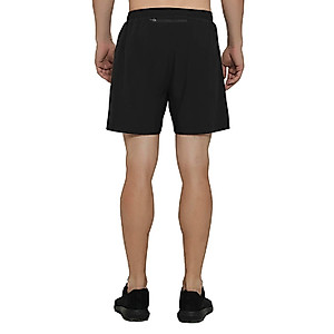 GGK Mens 5 Inch Running Shorts Lightweight Quick Dry Athletic Shorts for Workout Gym Training with Back Zipper Pockets Black