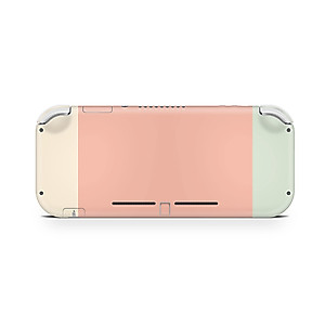 Tacky Design Classic Solid Color Decal Skin Compatible with Nintendo Switch Lite Skin Wrap, Orange Color Blocking Skin for Nintendo Switch Lite Stickers, Premium Vinyl 3M Full Wrap Cover Decal.