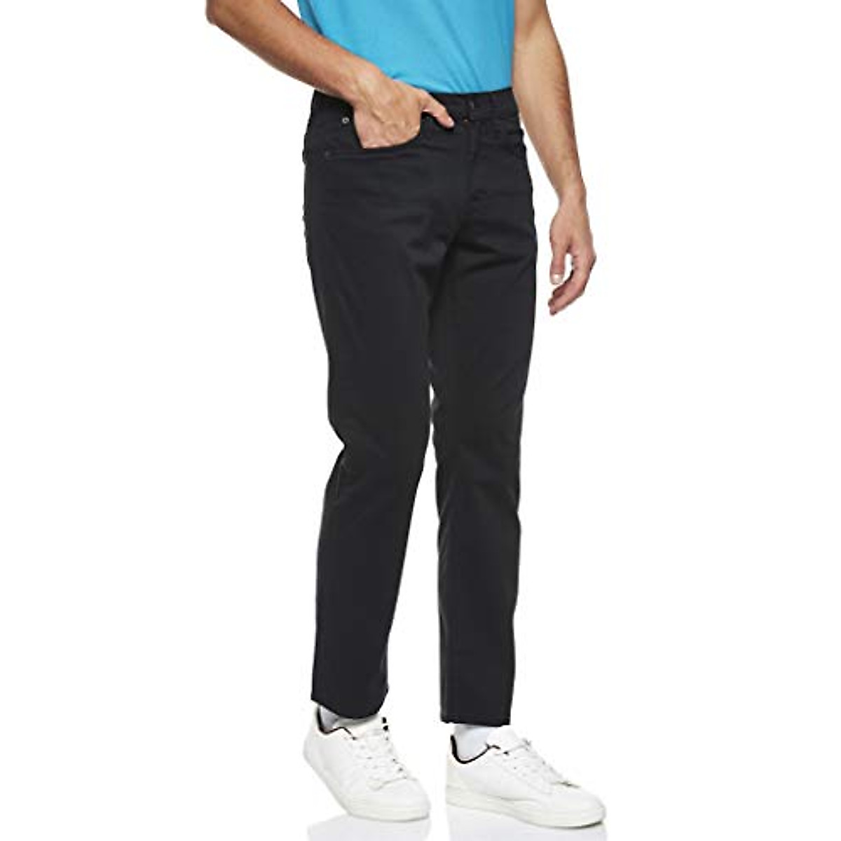 U.S. Polo Assn. Men's Slim Straight 5 Pocket Stretch Twill Jean, Black, 36Wx30L