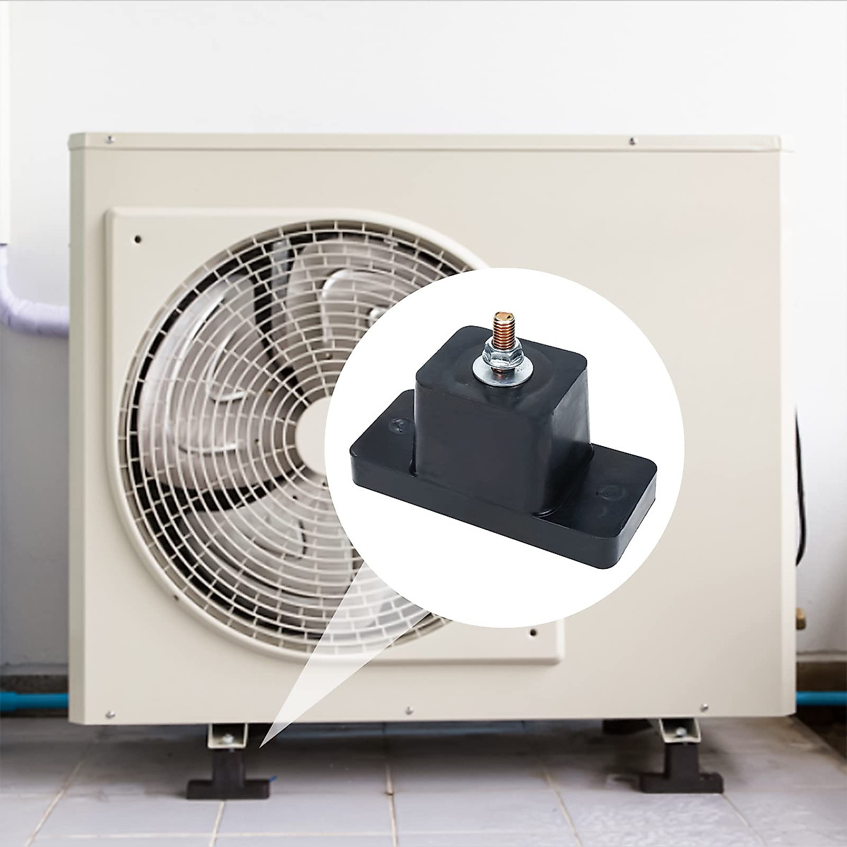 Patioer Air Conditioner Shock Pad 8 Pack, Rubber Vibration Isolator Anti-Vibration Air Conditioner Mounting Bracket Shock-Proof Pads