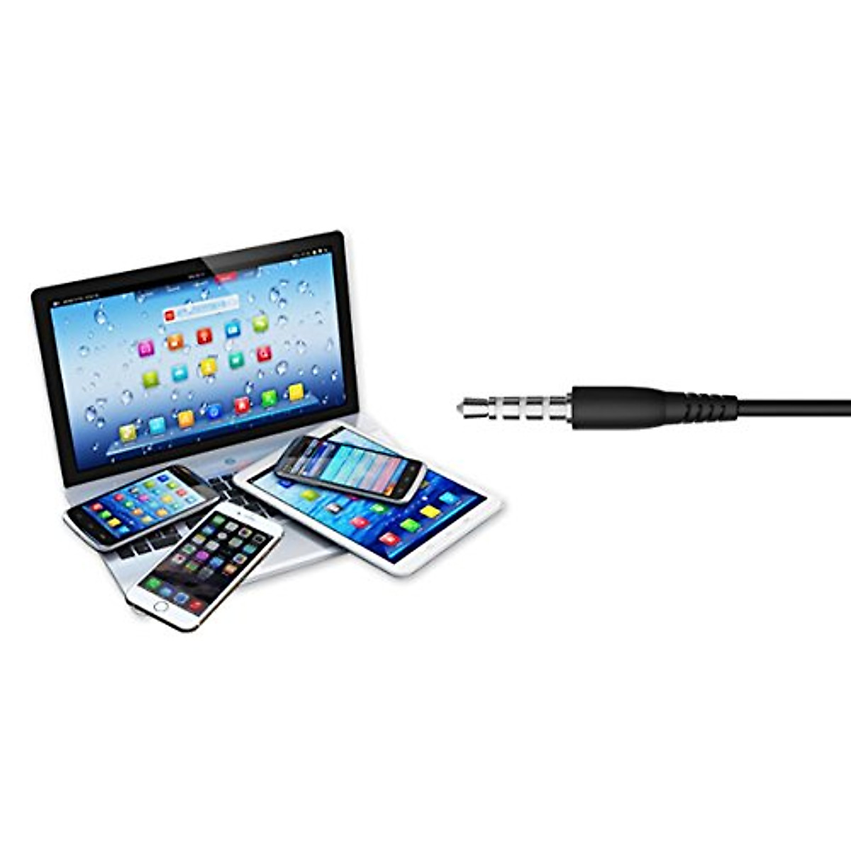 Earphone Replacement for Kindle Fire, Compatible with Samsung Galaxy S8+, Note 8, Compatible with Fire HD 8 HD 10, Paperwhite, Voyage, Oasis eReaders Earbuds Mic in-Ear Stereo Sound Music Headset