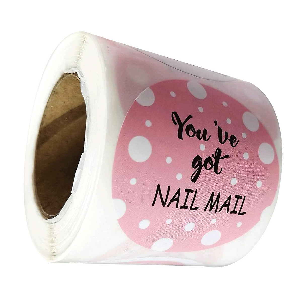 Pink Nail Mail Stickers 2 Inches Round Nail Mail Envelope Labels - 250 Pcs Nail Mail Labels Boho Rainbow Business Thank You Stickers for Color Street,Envelope Sticker,Shop Supplies,Packing Supplies