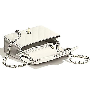 Designer Bags for Women,Adjustable Crossbody Bag Shoulder Bag Top-Handle Tote Bag Purse With Gift Box 02White