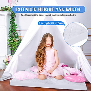 Fanfanwin 6 Pack Air Mattress Pad Sheets Cover Waterproof Mattress Protector Inflatable Airbed Fitted Sheets Soft Air Mattress Pad for Boys Girls Sleepover Party