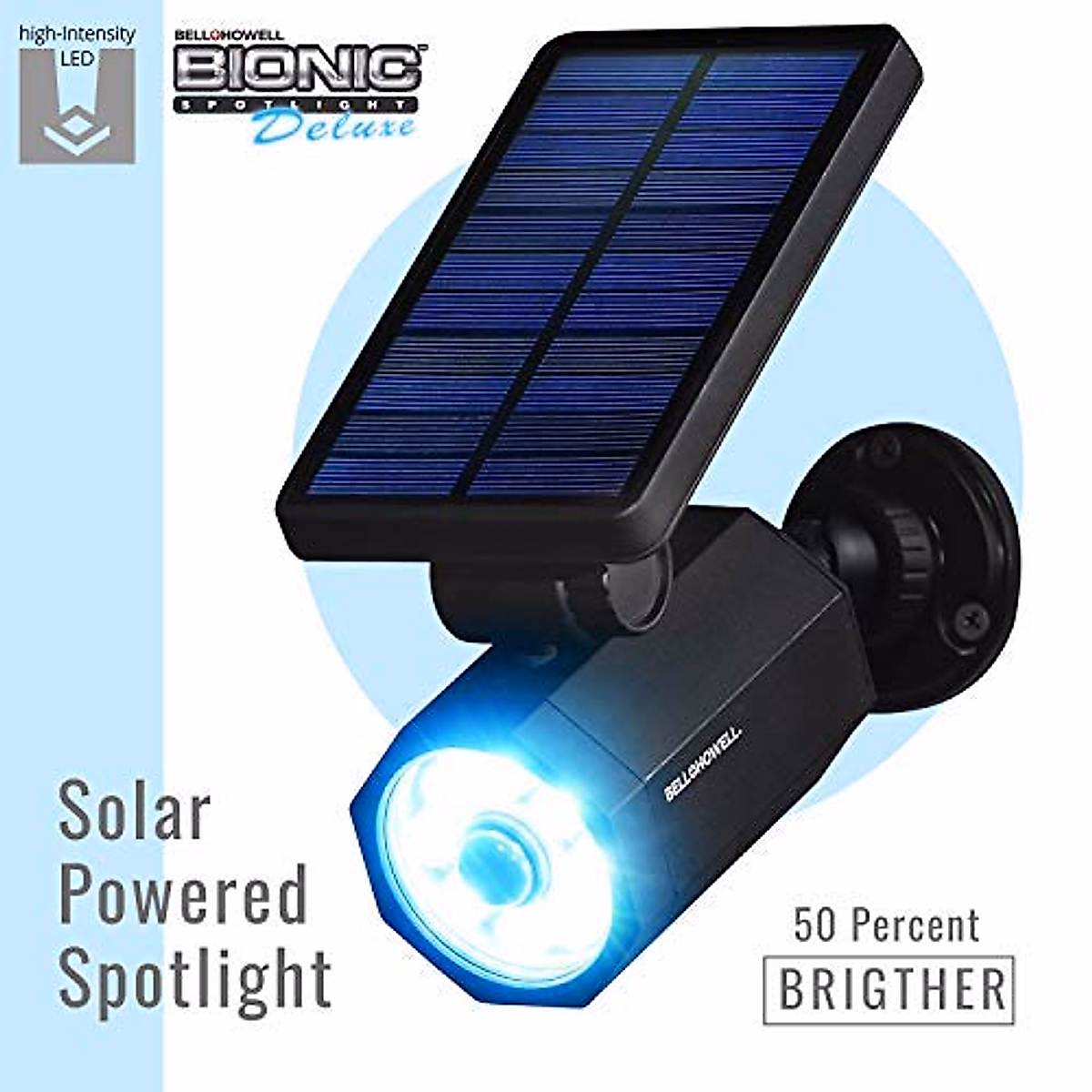 Bell+Howell Bionic Spotlight Deluxe LED Solar Lights, Outdoor with Motion Sensor 50% Brighter, 8 LED Bulbs Waterproof Landscape for Patio Yard Garden Outdoor Lighting As Seen On TV - Set of 4