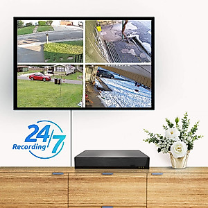 Evtevision 16CH NVR 8MP/5MP/4MP/3MP/1080p Network Video Recorder,Supports up to 16 x 8MP/4K IP Cameras,Smart Human/Vehicle Detection,Remote Access,Hard Drive Not Included