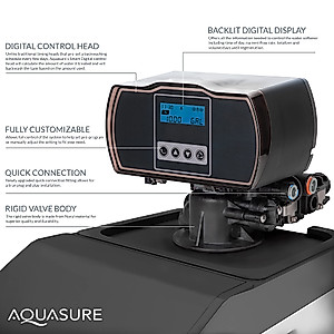 Aquasure Harmony Lite All-in-One Water Softener w/Triple Purpose Pre-Filter, 34,000 Grain, Low Maintenance, Water Saving Technology, 5-Year Warranty, US-Based Tech Support