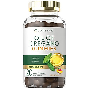Carlyle Oregano Oil Gummies | 3000mg | 120 Count | Natural Mango Flavor | Vegan, Non-GMO, and Gluten Free Extract Formula | Traditional Herb Supplement