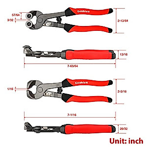 Goldblatt 2 Piece Glass Tile Nippers Set - Heavy Duty Wheeled Glass Mosaic Nipper & Hd Ceramic Tile Nipper, Tile Cutter Pliers Soft-grip Handle - Shapping Plier, Nipper Cutting Tools, Stone, Metal