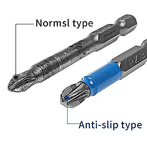 AUTOTOOLHOME 10pcs Hex Magnetic Anti Slip Impact Screwdriver Bit Set Phillips PH3 2" Power Tool