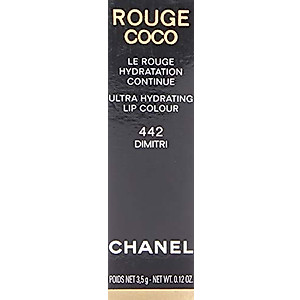 Chanel Rouge Coco Ultra Hydrating Lip Color # 442 Dimitri Lipstick for Women, 0.12 Ounce