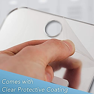 The Shave Well Company Anti-Fog Shaving Mirror for Office, Gym, or School Locker | Fogless Bathroom Shower Mirror with Handheld Option | Hanging Shower Mirror Includes Removable Adhesive Hook