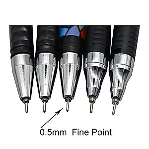 Lopenle 12PCS Fancy Floral Pens Retro Pens Flower Pens Vintage Boho Patterns Gel Pens Black Ink 0.5mm For School Office Christmas Party.…