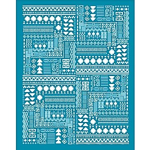 OLYCRAFT 4x5 Inch Tribal Geometric Clay Stencils Tribal Pattern Silk Screen for Polymer Clay Floral Silk Screen Stencils Mesh Transfer Stencils for Polymer Clay Jewelry Making
