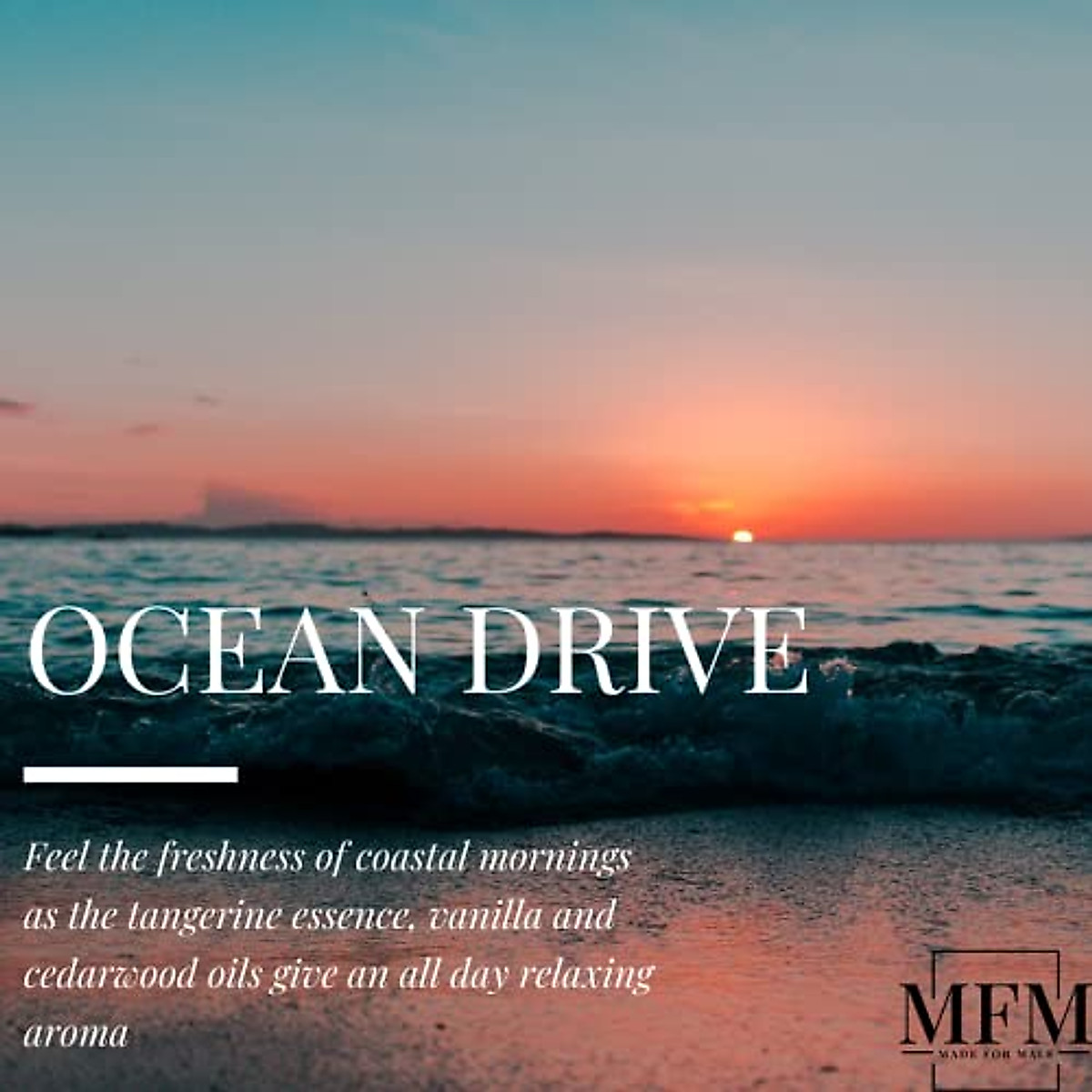 Made For Male Organic Beard Oil for Men - All Natural Beard Oil Made with Argan, Jojoba, and Sunflower to Nourish, Grow, Soften, Strengthen, & Protect | Scented Ocean Drive 1oz