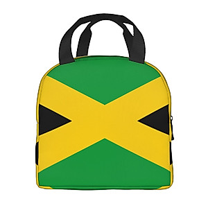 ZBRYNO Flag of Jamaica Handheld Aluminum Foil Padded Lunch Bag, Keep Your Food Cool or Warm for About 4 Hours