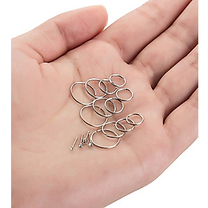 YOVORO 22G 72PCS 316L Stainless Steel Nose Studs Rings Cartilage Hoop Ear Piercing Body Jewelry 1.5MM 2MM 2.5MM W