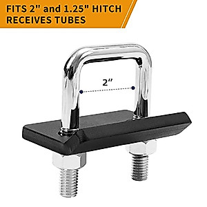 Hitch Tightener for 1.25" and 2" Hitches, Solid Steel Anti-Rattling Stabilizer, Rust-Free, Reducing Extra Movement Including Swaying, Rocking and Rattling of Any Hitch-Mounted Accessory (1 Pack)