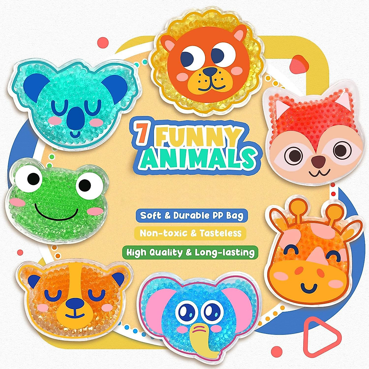 Squishy Sensory Fidget Toys with Autism: OleOletOy 7 Pack Animal Sensory Toy for Autism, Sensory Bean Bags Squishy Toys for Calm Down Corner, Classroom Prize, Party Favors, and Travel Toy Gifts