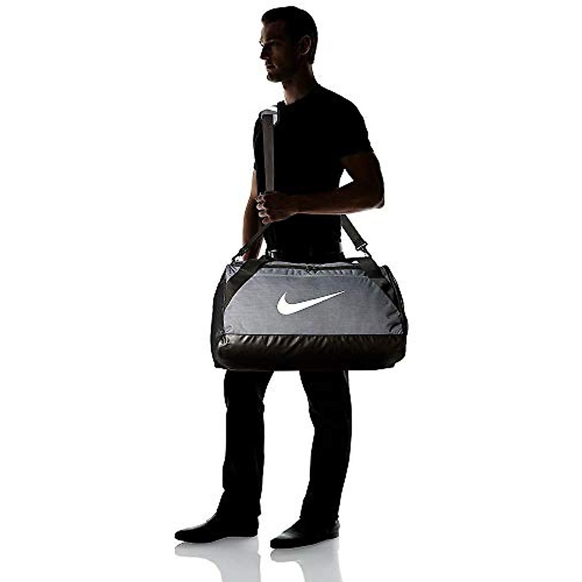Nike Brasilia (Medium) Training Duffel Bag, Flint Grey/Black/White, One Size