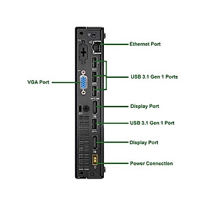 Lenovo ThinkCentre M910q Desktop Computer Mini PC, Quad Core i5-6500T up to 3.1GHz,32GB DDR4 RAM,New 512GB NVMe M.2 SSD + 1TB SSD,WiFi BT,Wireless Keyboard and Mouse,Windows 10 Pro(Renewed)