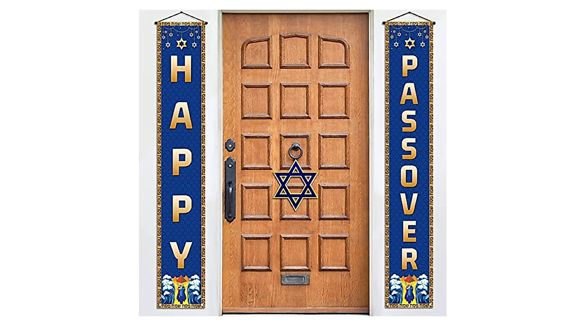 Happy Passover Porch Banner - Durable Indoor/Outdoor Decor