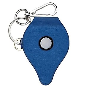 SmartHer Pokemon Go Plus Case, Pokemon Go Plus Leather Cover Skins, Portable Design with Keychain Carabiner, Brushed Leather, Blue.