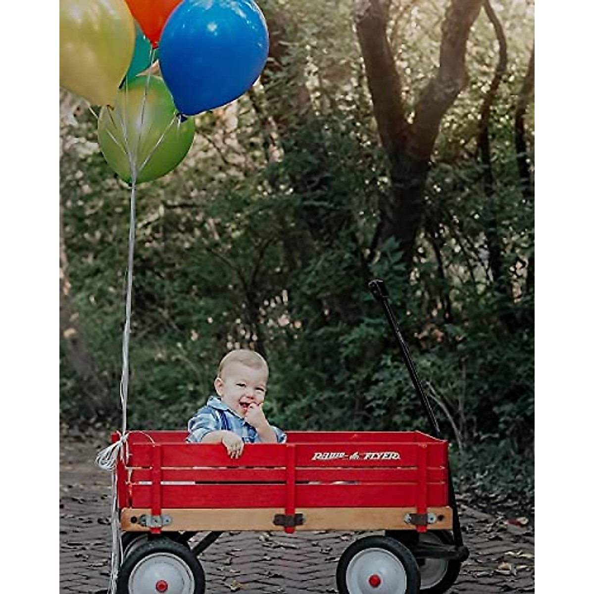 Radio Flyer Town and Country Wagon, Wooden Red Wagon
