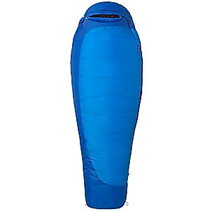 MARMOT Trestles 15 Long Women's Cold-Weather Mummy Sleeping Bag, 15-Degree Rating, Blue