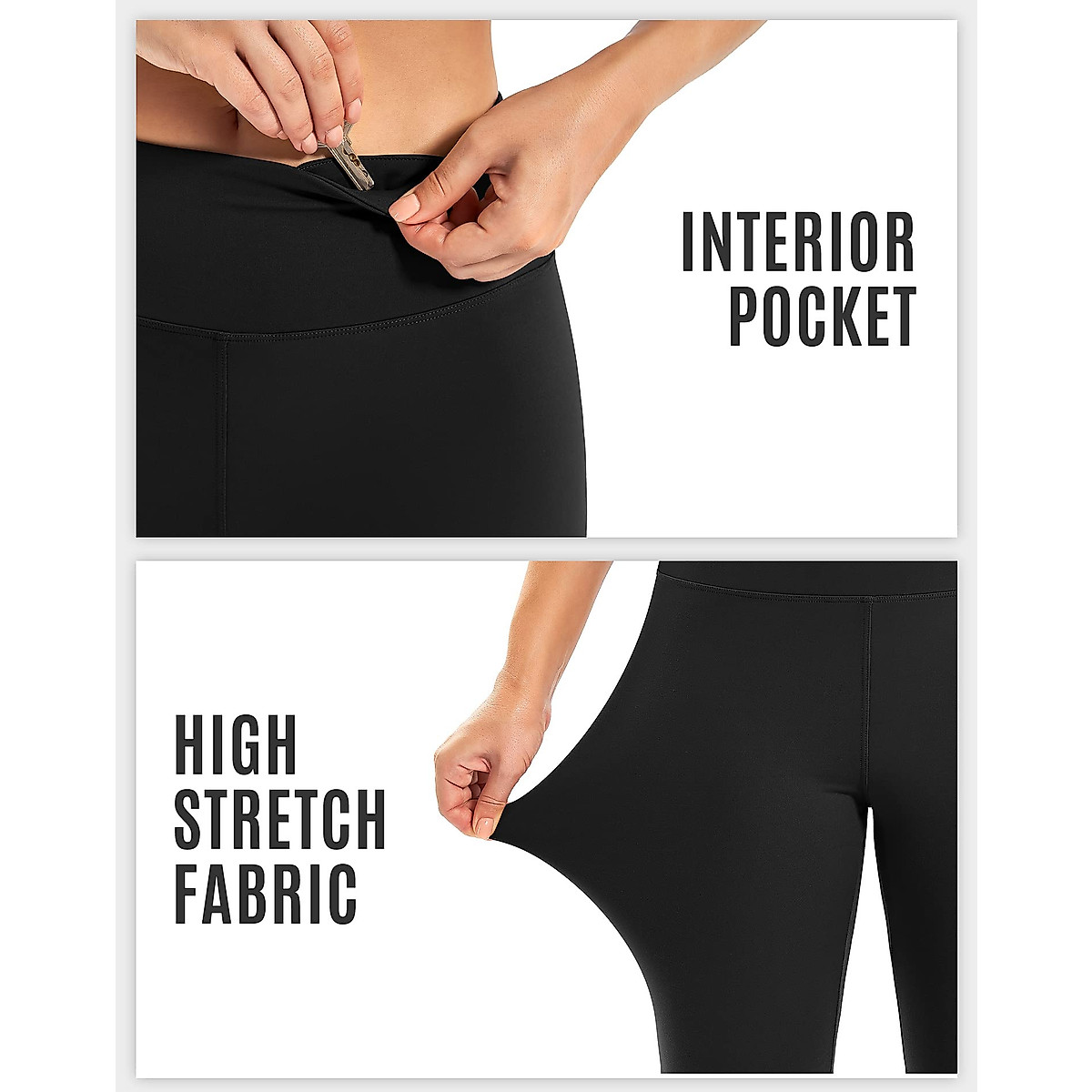 IUGA Biker Shorts for Women High Waist, Ultra Soft Womens Workout Shorts with Inner Pocket Opaque Yoga Gym Running Shorts 8" (Black, X-Large)