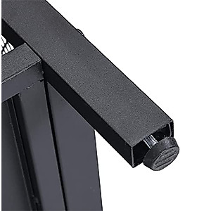 CEMKAR Industrial Bar Cabinet, Modern High Display Wine Storage Rack, Wood and Metal Cabinets for Home Kitchen Storage, Restaurant Cafe Cafeteria Bar Cabinet (Black+Gray)